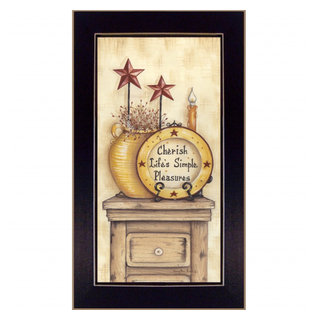 Simple Pleasures 1 Black Framed Print Wall Art - Farmhouse - Prints And ...