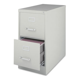Lorell Vertical File, 15"x26.5"x28.4", Light Gray - Contemporary ...
