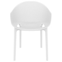 Compamia Sky Pro Stacking Dining Chair in White finish - Midcentury ...