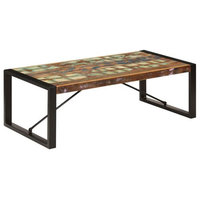 vidaXL Coffee Table Multicolor Solid Reclaimed Wood 47.2 in long ...