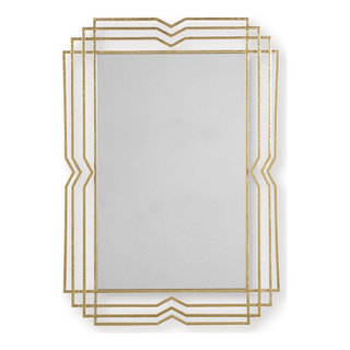 Claybrook Gold Finish Accent Mirror, 28" W x 2" D x 40" H ...