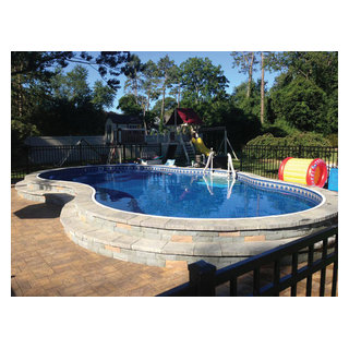 Metric Freeform Pool - Semi-inground Installation - Pool - New York ...