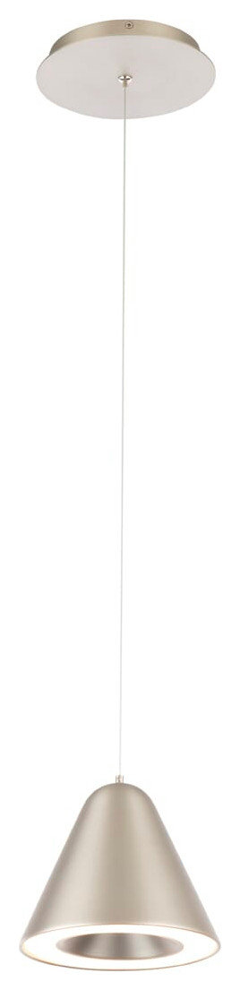 Satin Nickel LED Pendant from the Kone Collection, 7.000 - Modern ...