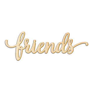 Friends Script Wood Word Wall Art Sign, 18" wide x 6" tall ...