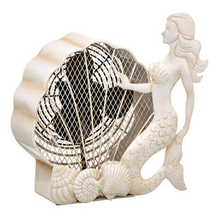 Mermaid Figurine Table Fan - Beach Style - Electric Fans - by ...