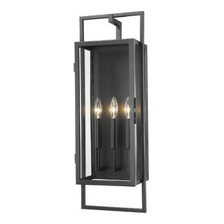3 Light Outdoor Wall Sconce In Outdoor Style-26.5 Inches Tall and 9 ...