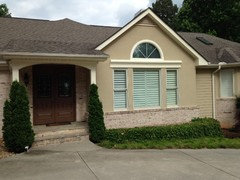 Need help with front door color and should I remove trees either side ...