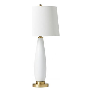 Craftmade Table Lamp with Brass Base 86249, Satin Brass/White ...