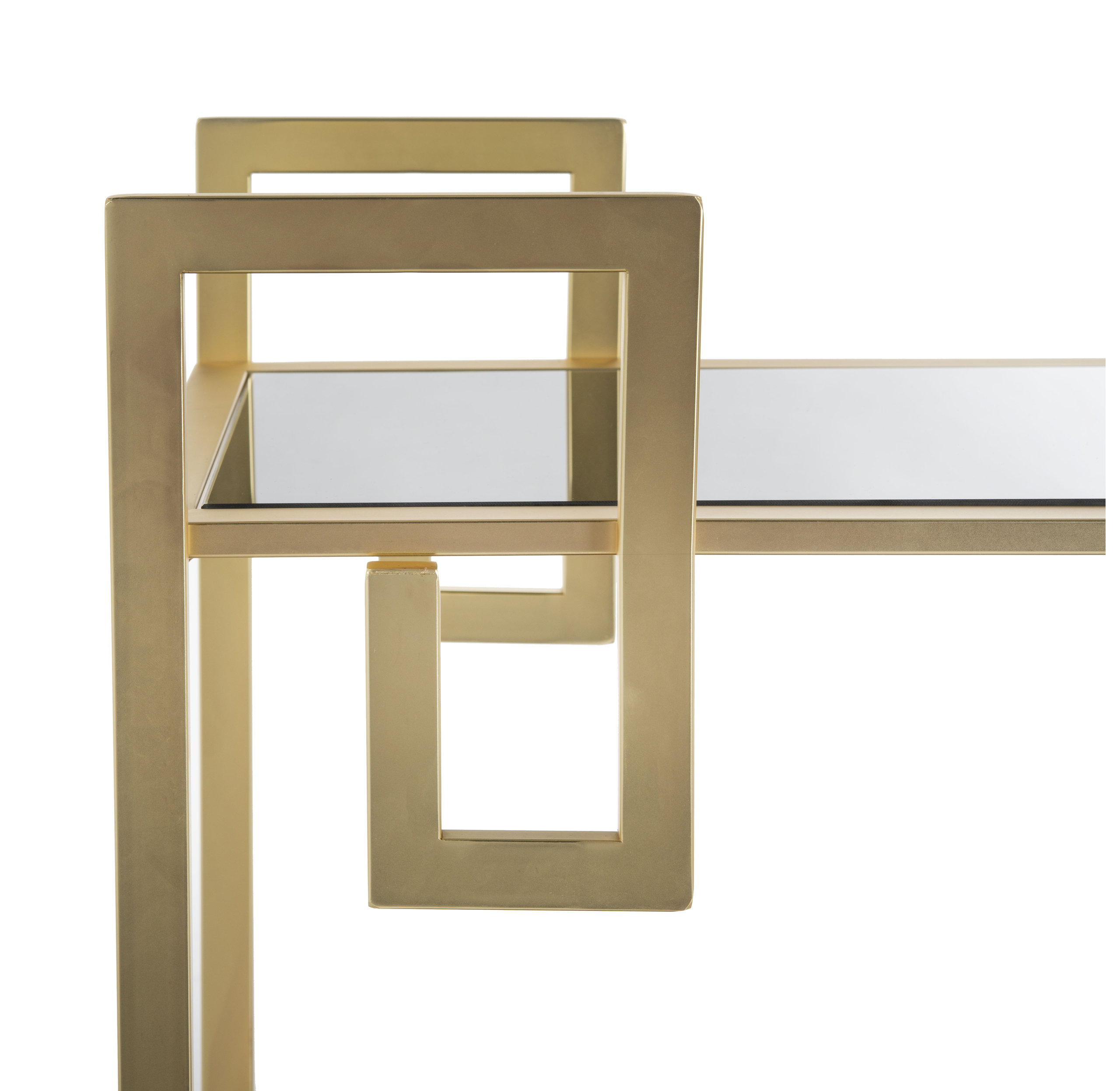 Safavieh Eliza 2-Tier Bar Cart, Brass, Glass - Contemporary - Bar Carts ...