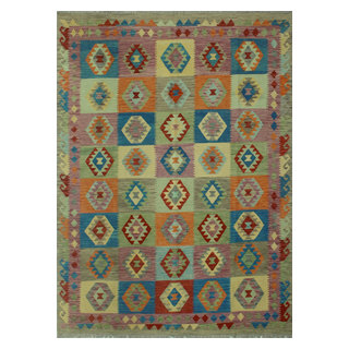 Winchester Kilim Anahit Lt. Brown Rug, 6'8 x 9'6 - Southwestern - Area ...