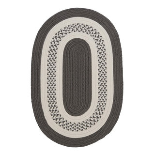Crescent Rug, Gray, 2'x4' Oval, 2'x4' Oval - Contemporary - Outdoor ...