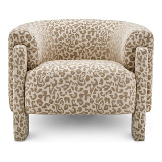 Beige Leopard Accent Chair, Eichholtz Hazelwood - Contemporary ...