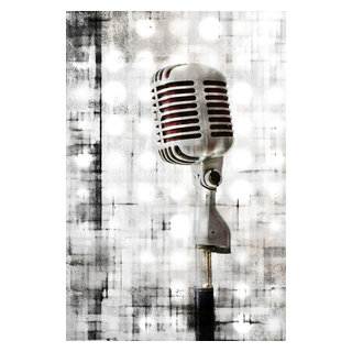 "Mic" Artwork, 12"x18" - Contemporary - Prints And Posters - by Marmont ...