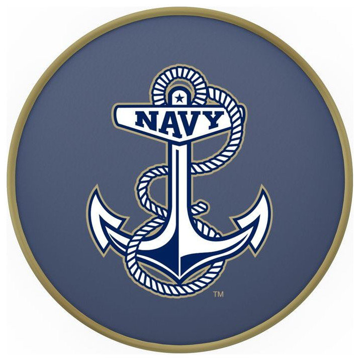 Holland L7C1 US Naval Academy NAVY 30" Double-Ring Bar Stool - Chrome ...