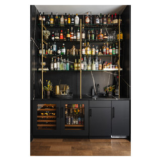 Luxe Modern Wet Bar - Modern - Home Bar - Kansas City - by ULAH ...
