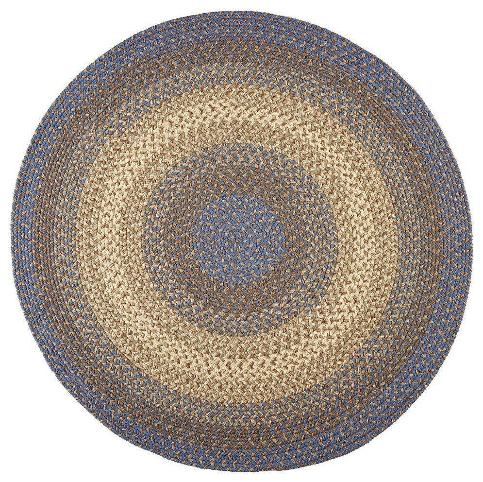 Rhody Rug Easy Living Rug, Blue Lake, 4' Round, 4' Round - Outdoor Rugs ...