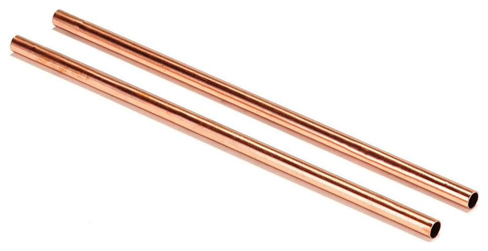 Modern Home Reusable 100% Copper Drinking Straws – Solid Metal Straws ...