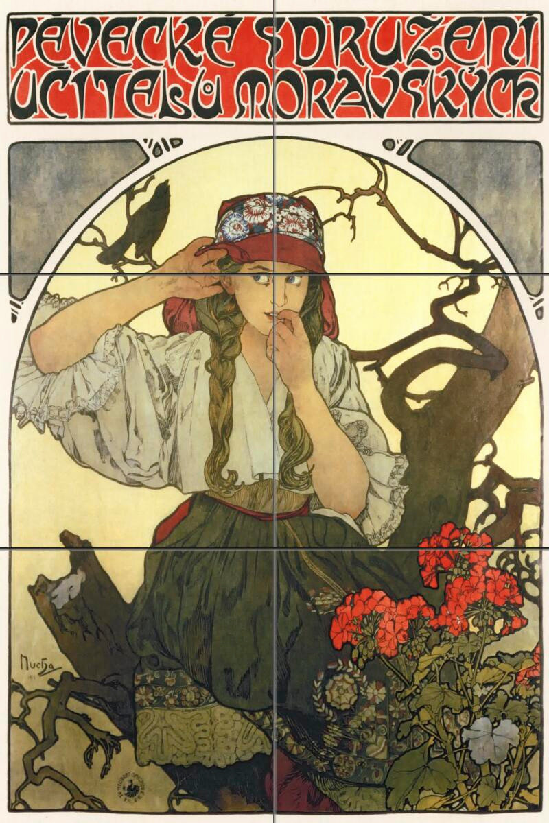 Tile Mural Kitchen Backsplash - Moravian Teachers Choir - by Alphonse ...