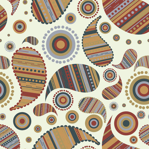 Proud Paisley Shelf Paper Drawer Liner, 120''x12'' roll - Contemporary ...