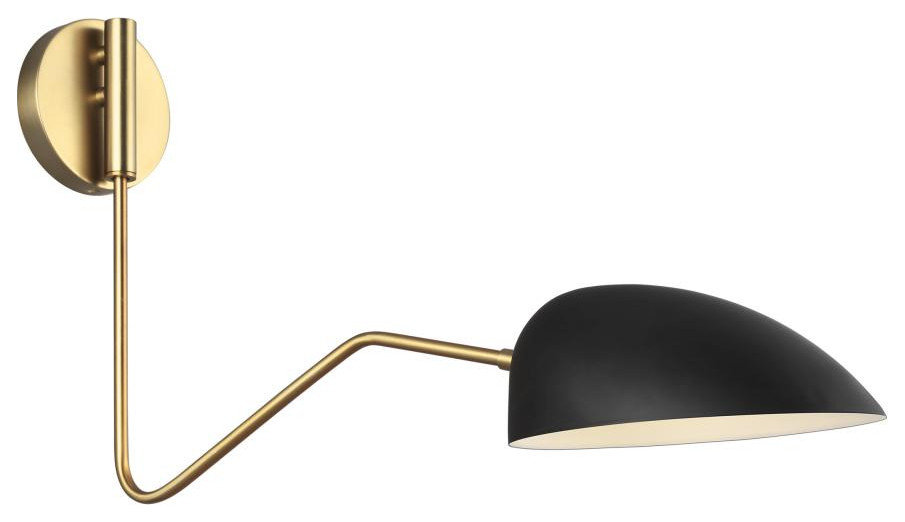 Jane Wall Sconce, 1-Light, Midnight Black, 13.5" - Transitional - Swing ...