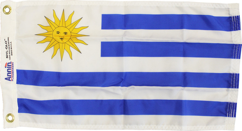 Uruguay, 12"x18" Nylon Flag - Contemporary - Flags And Flagpoles - by FlagLine | Houzz