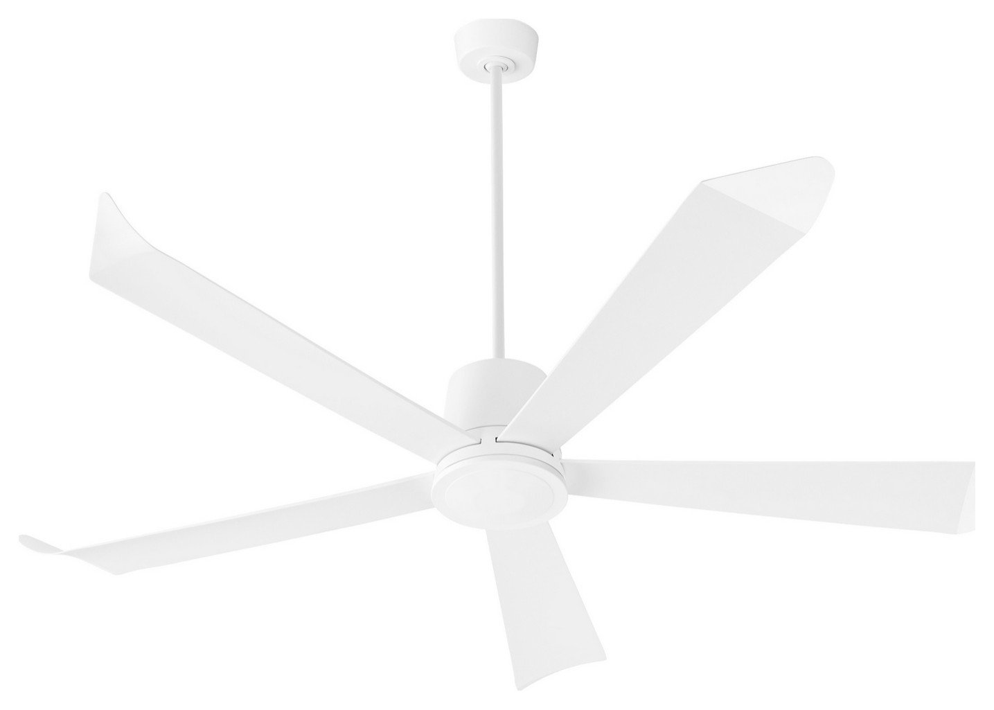 Rova Soft Contemporary Patio Fan, Studio White - Transitional - Ceiling ...