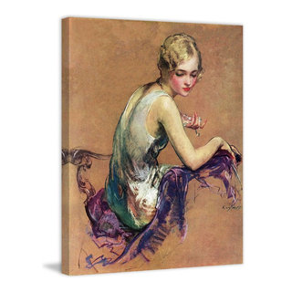 "Pastel Portrait" Painting Print on Canvas by Guy Hoff, 24"x 31 ...