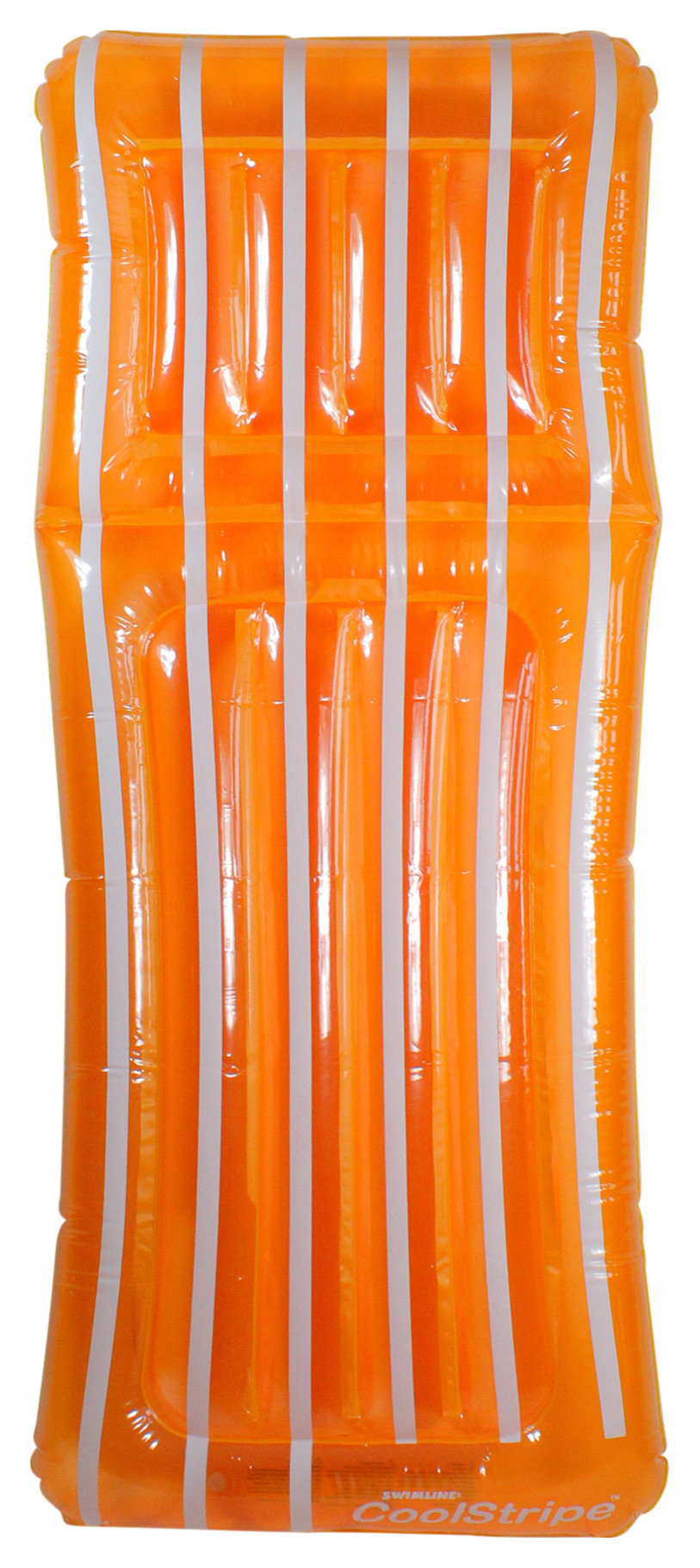 72" Inflatable Transparent Cool Stripe Swimming Pool Mattress Float ...