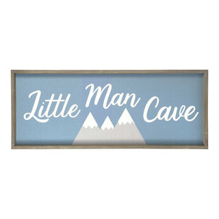 HomeRoots Little Man Cave Framed Wall Art, 40.00 X 1.50 X 16.00 ...