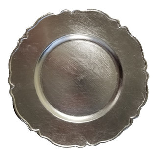Set of 24 Silver Charger Plates 13" Dia - Traditional - Charger Plates ...