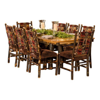 Hickory Log Trestle Dining Set - Rustic - Dining Sets - by Furniture ...