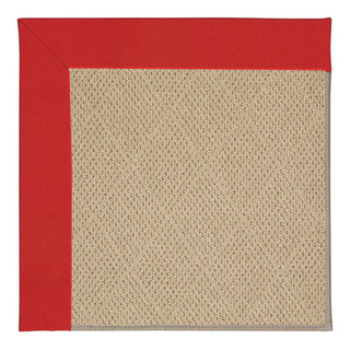 Capel Zoe Cane Wicker Red 1990_527 Machine Tufted Rugs, 6'x6' Rectangle ...