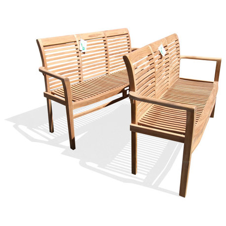 The 15 Best Outdoor Benches with a Back | Houzz