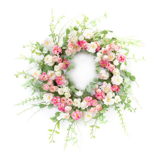 Mixed Floral Wreath - Traditional - Wreaths And Garlands - by Melrose ...