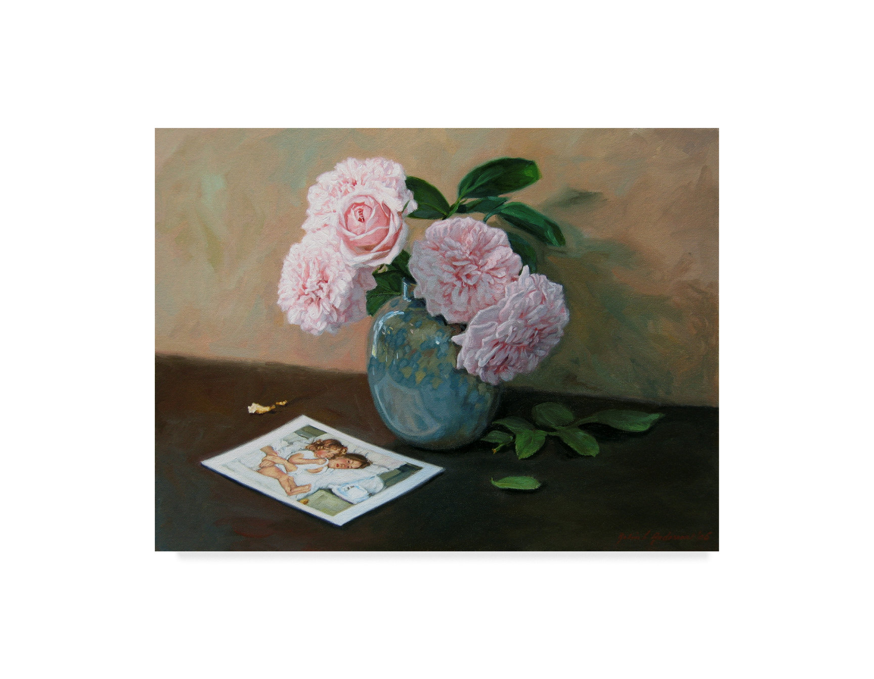 Robin Anderson 'Pink Floral' Canvas Art, 47"x35" - Contemporary ...