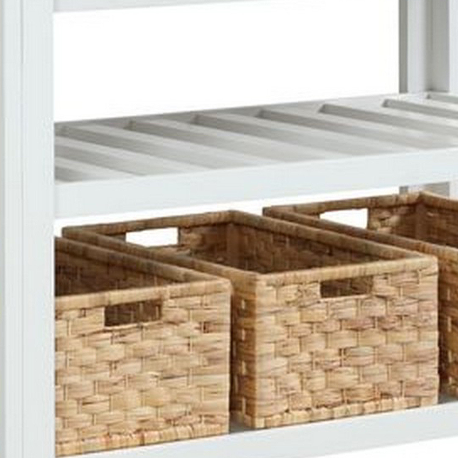 Benzara BM251152 3 Tier Kitchen Island With 3 Seagrass Removable ...