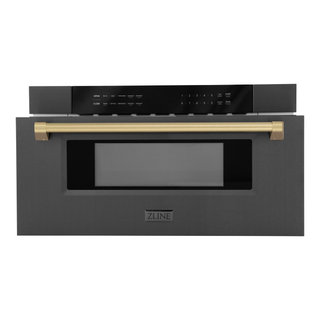 Microwave Drawer, Black Stainless Steel and Champagne Bronze, MWDZ-30 ...