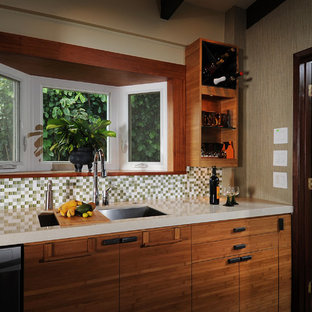 75 Beautiful Tropical Kitchen With Quartzite Countertops Pictures ...