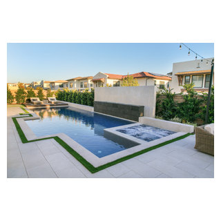 Carmel Valley - Luxury Pool with Waterwall - Contemporary - Pool - San ...