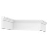 4 1/2"H x 1 1/4"P x 96"L Back Band Casing Moulding, PVC, 4 1/2"H x 1 1/ ...