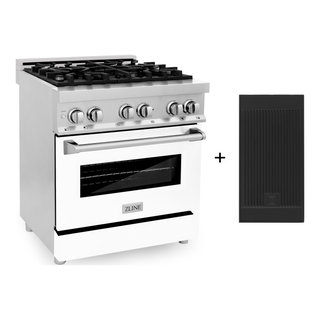 ZLINE 30" Dual Fuel Range, Stainless With Reversible Griddle RA-WM-GR ...