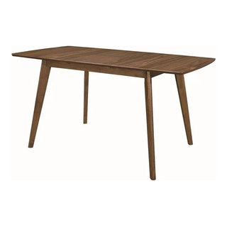 Expandable Dining Table, Slender Rectangular Top & Slanted Legs ...