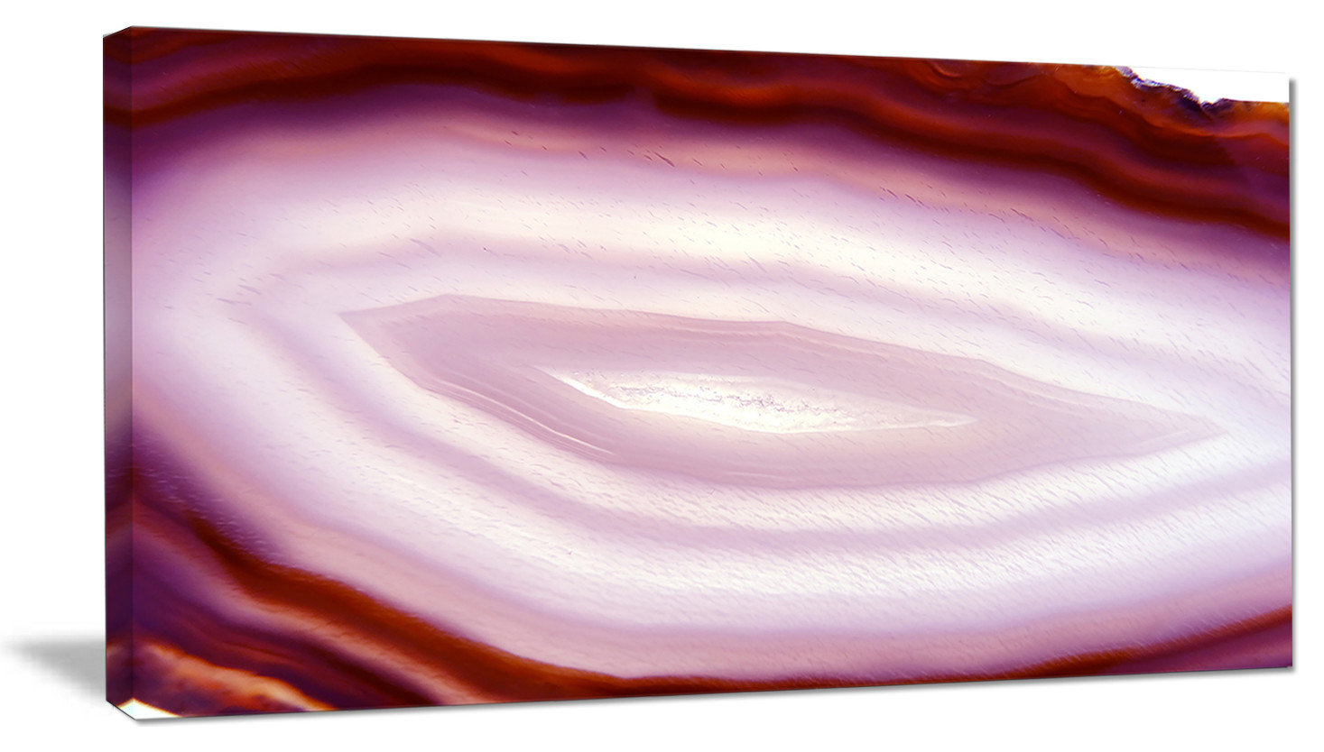 Pink Agate Geode Geological Crystals, Large Abstract Canvas Artwork, 32 ...