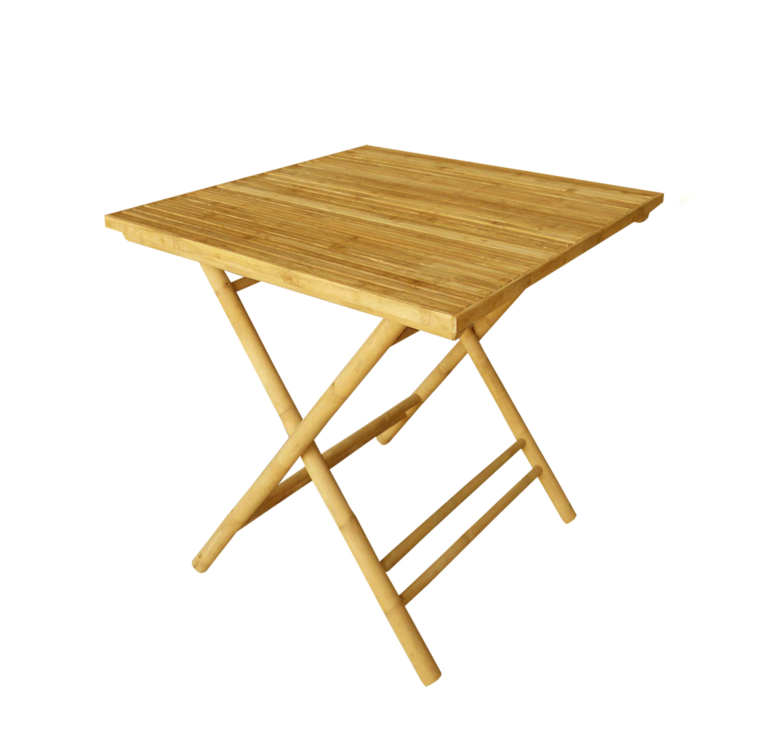 Bamboo Collapsible Square Table - Asian - Folding Tables - by STATRA ...