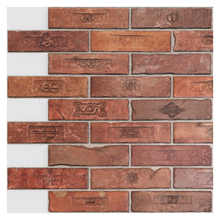 Red Brown Bricks 3D Wall Panels - Modern - Wall Panels - by Dundee Deco ...