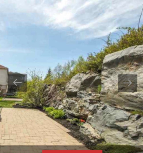 Natural rock face landscaping ideas