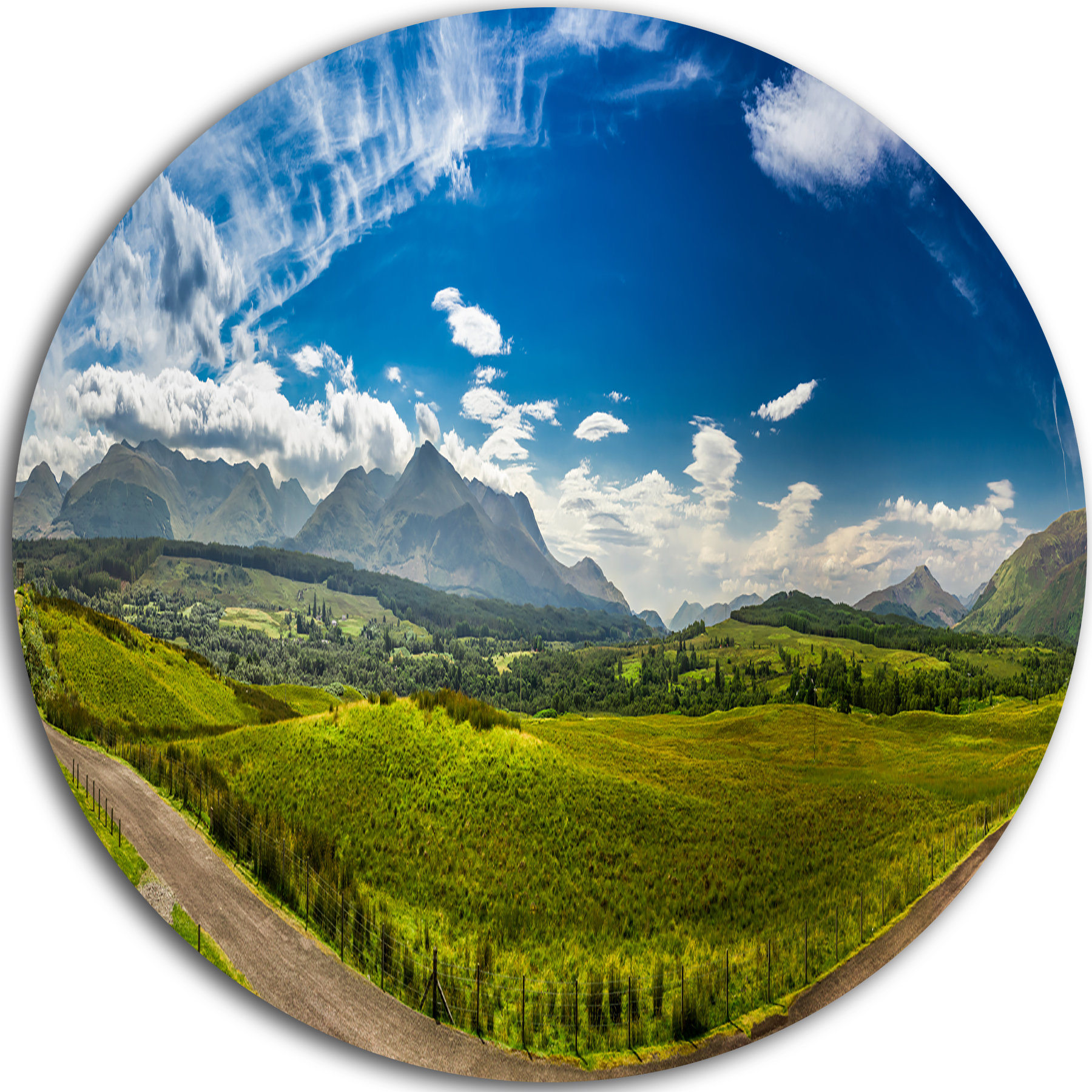 Scottish Highlands Panoramic View, Landscape Disc Metal Wall Art, Disc ...