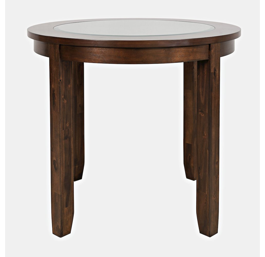 Urban Icon Contemporary 42 Round Counter Height Glass Inlay Dining ...