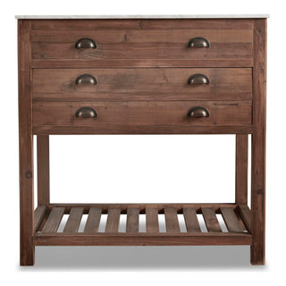 36" Reclaimed Pine Single Bath Vanity - Rustic - Bathroom Vanities And ...