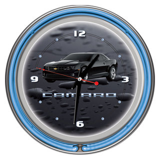 Black Camaro Neon Clock - Wall Clocks - by DCG WholeSale | Houzz
